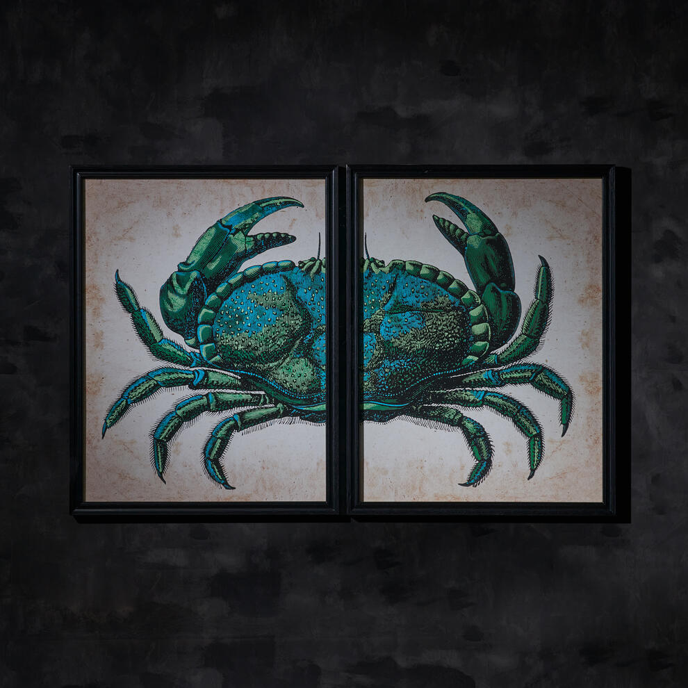 Left Crab Art (100x130)-W.Oak – Bika Living